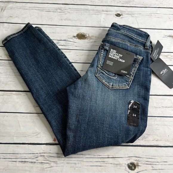 Silver Jeans | Jeans | Nwt Silver Jeans Suki Mid Rise Skinny Crop Size ...